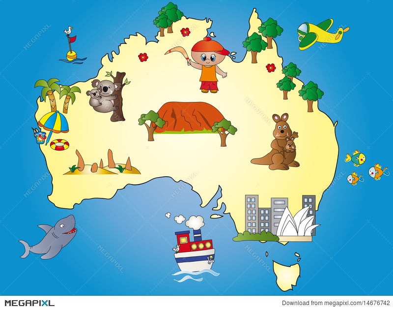 Australia Map Clipart