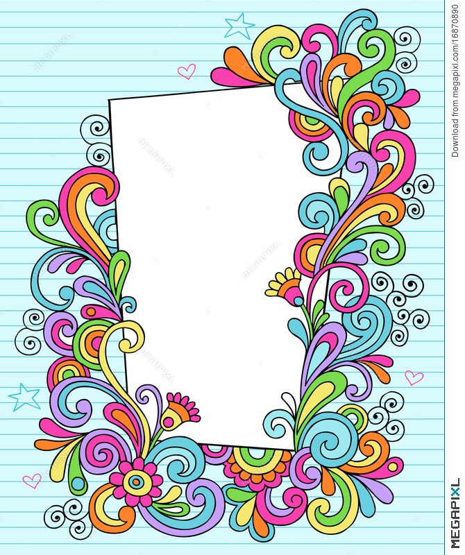 Notebook Paper Border Doodles