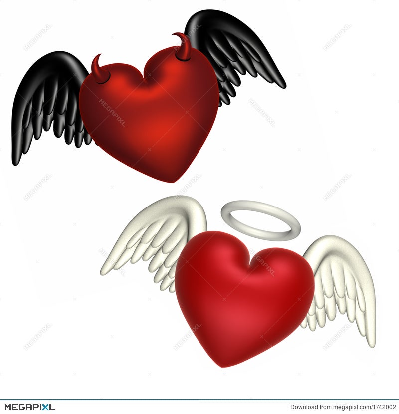 Evil Heart With Wings