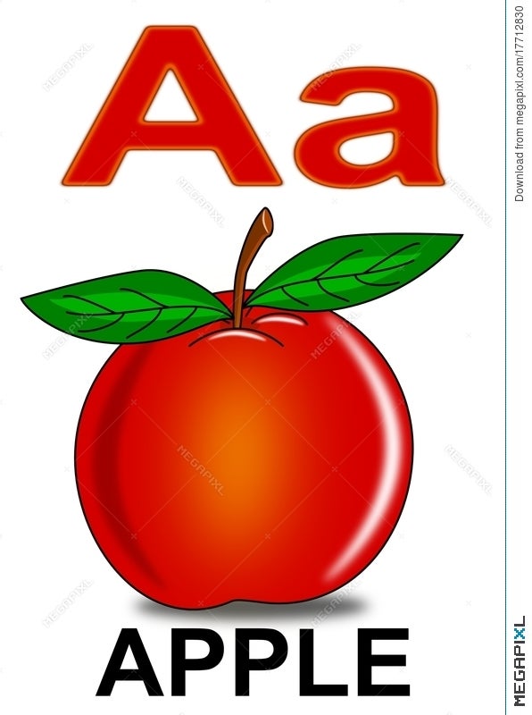 Letter A Apple Clipart