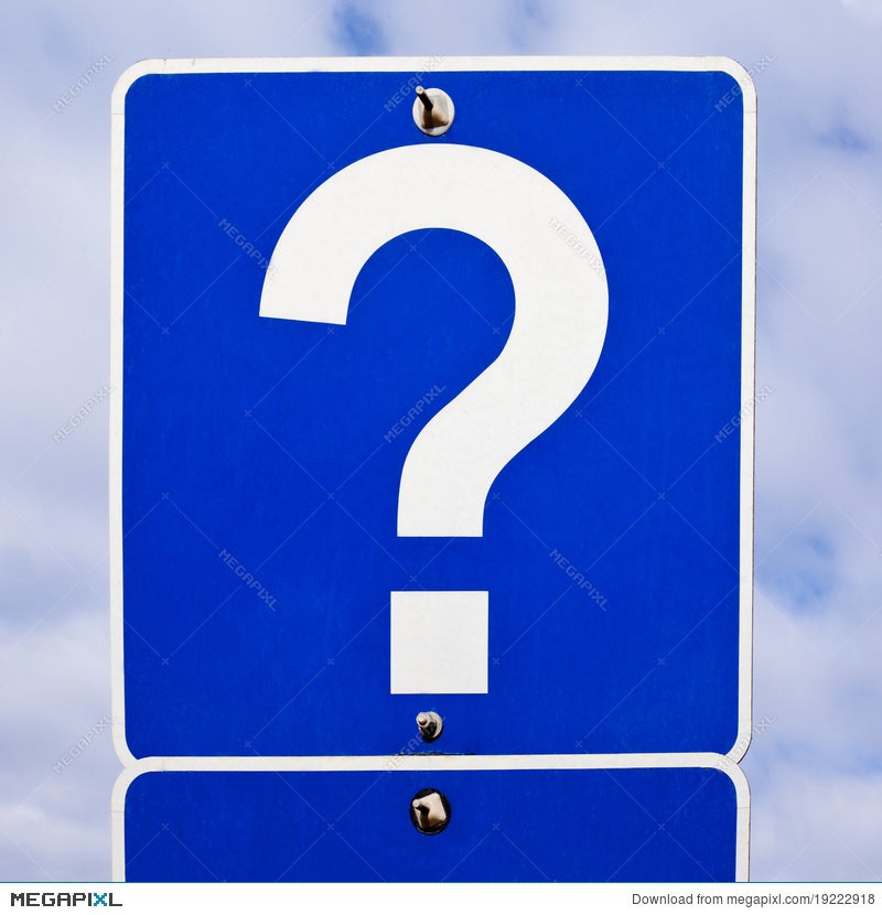 Road Sign: Question Mark Stock Photo 19222918 - Megapixl