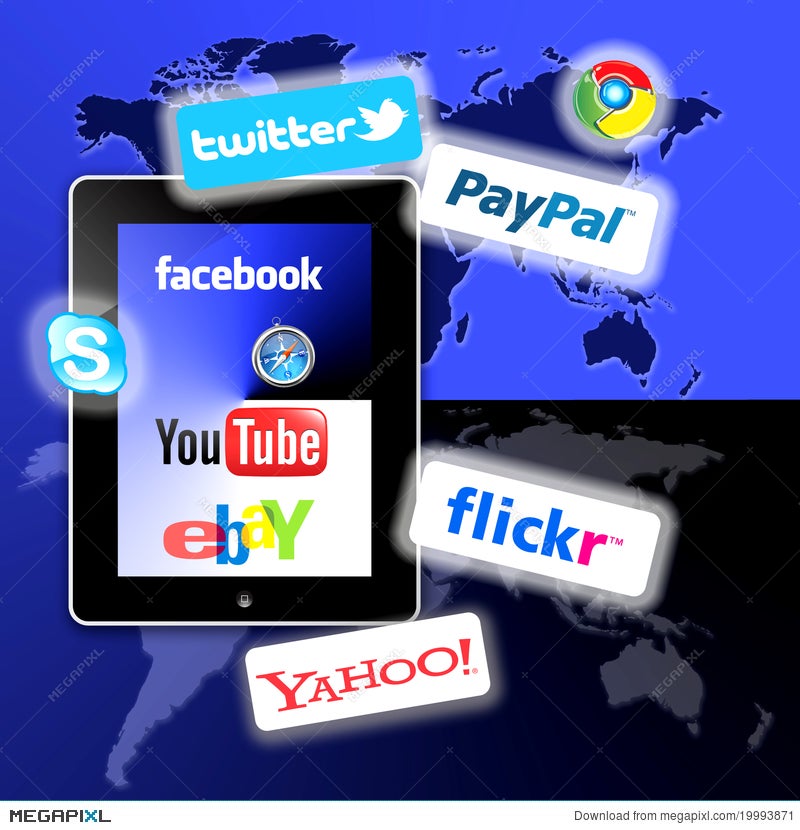 What's Apps Are On Your Social Network Illustration 19993871 - Megapixl