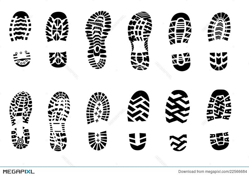 Boot Print Isolate Illustration 22566684 - Megapixl