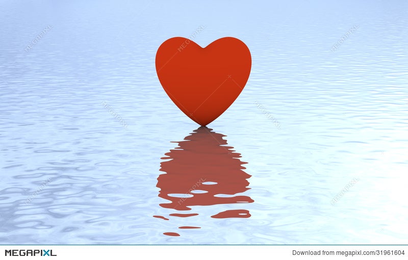 Love Heart In Water