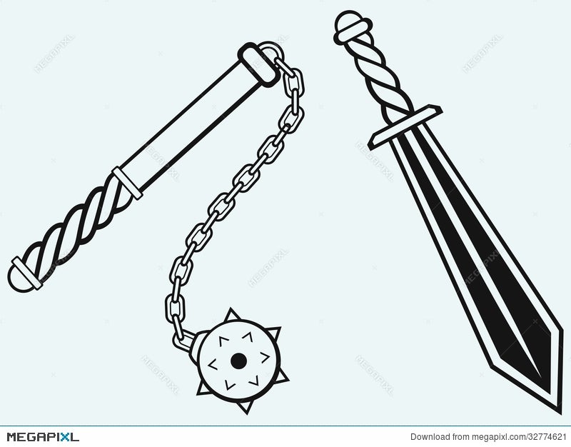 Medieval Mace Drawing