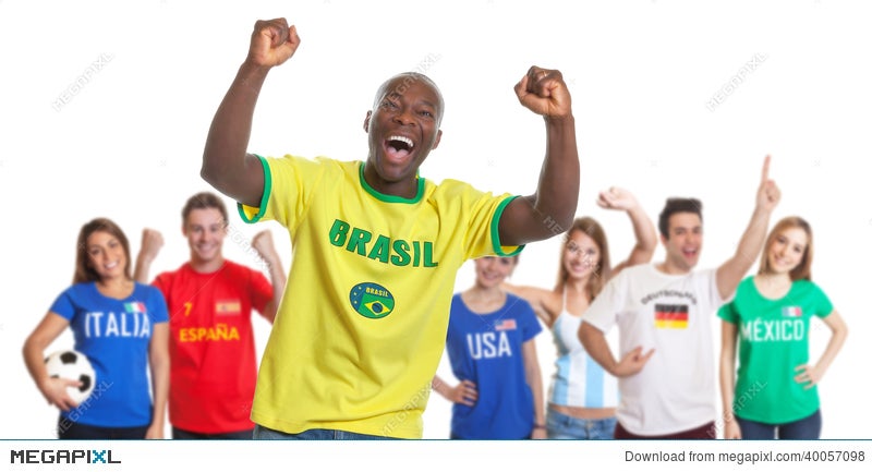 Brazilian Soccer Fans Cheering