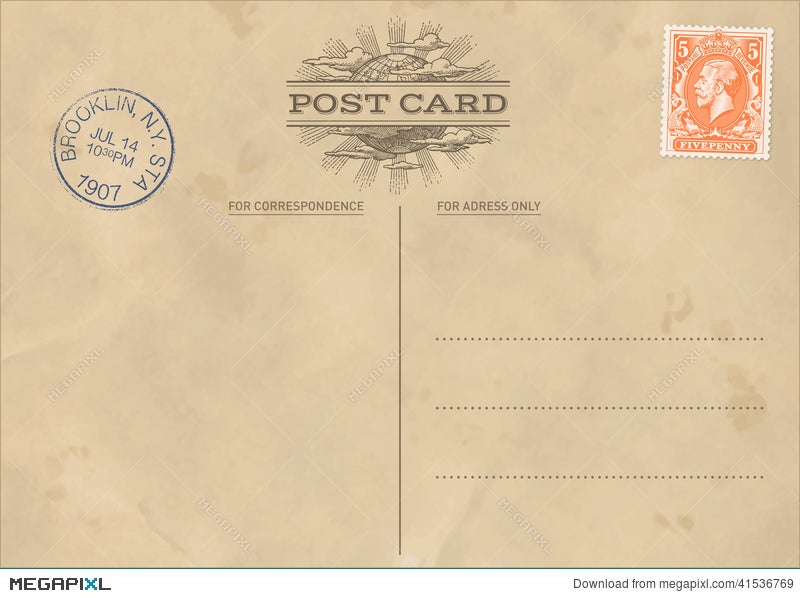 Printable Vintage Postcard Template Printable Word Searches