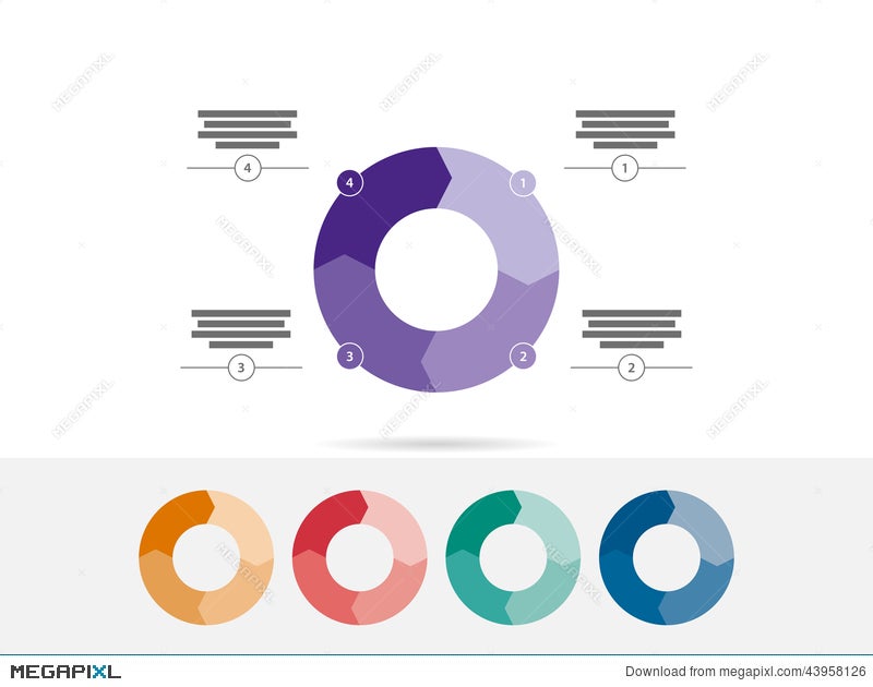 Colorful Four Sided Puzzle Presentation Infographic Diagram Chart ...