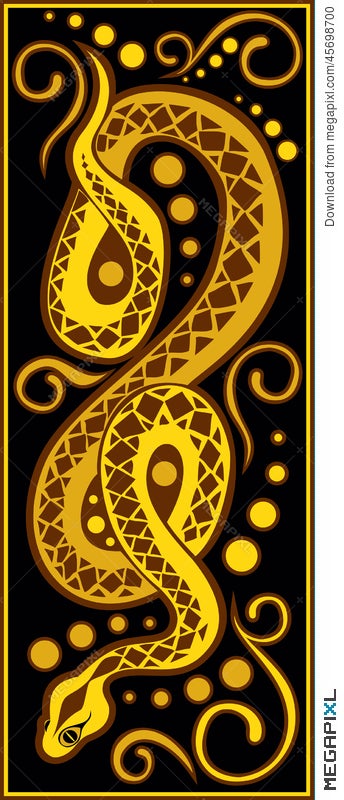 Chinese Snake Illustration