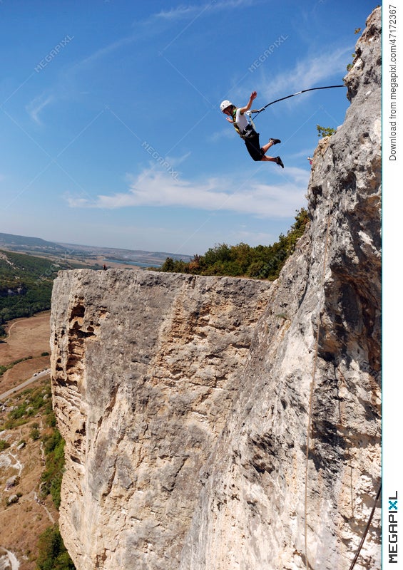 Bungee Jumping Off A Cliff