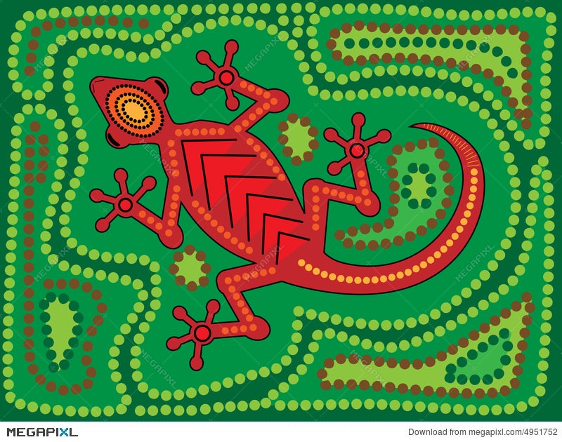 Aboriginal Art Animals Lizard