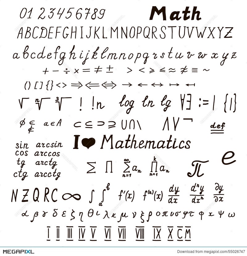 Roman Numeral Hand Written Vector