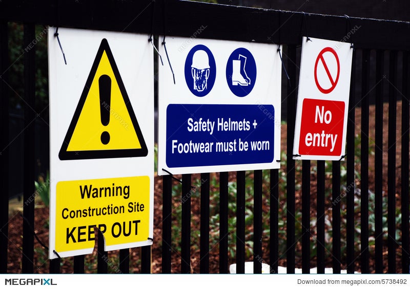 Construction Signs Stock Photo 5738492 - Megapixl
