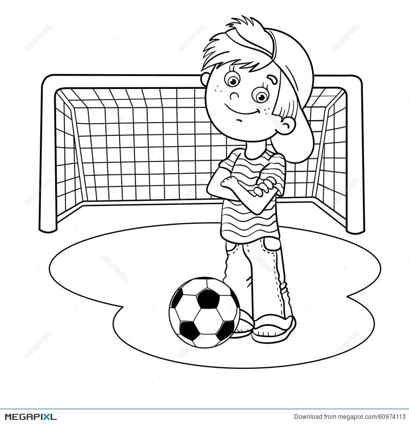 Football Net Coloring Page