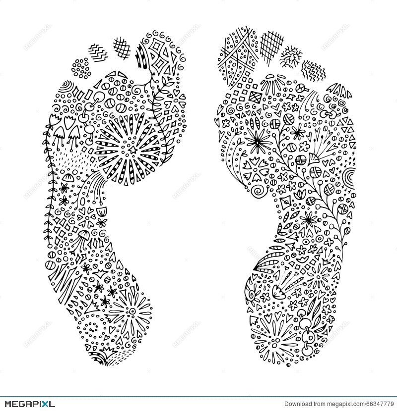Footprint Coloring Page