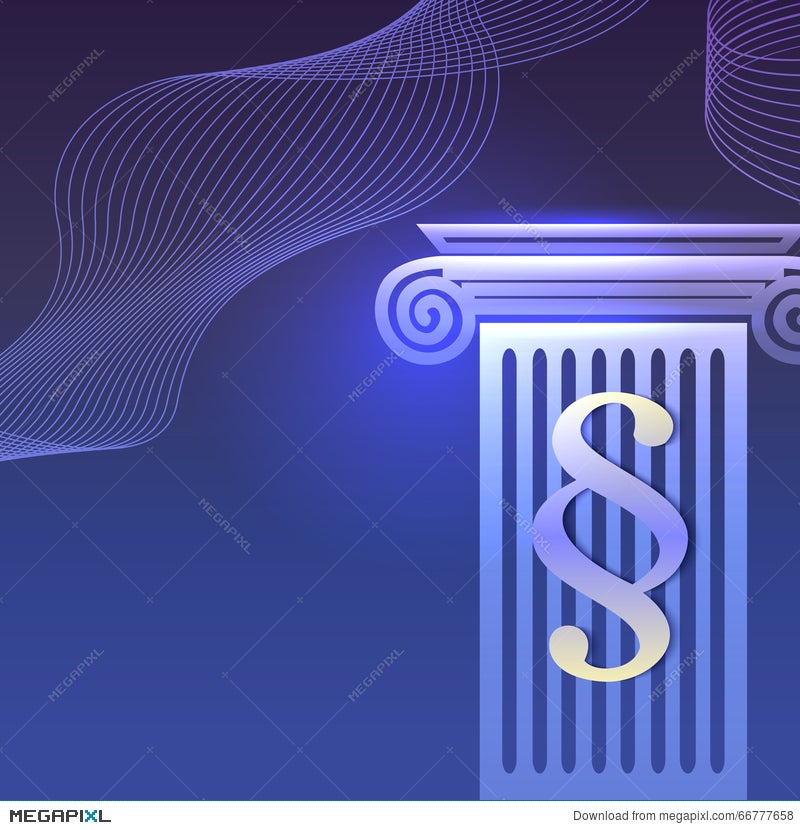 Law Legal Background Blue Icons Court Line Illustration 66777658 - Megapixl