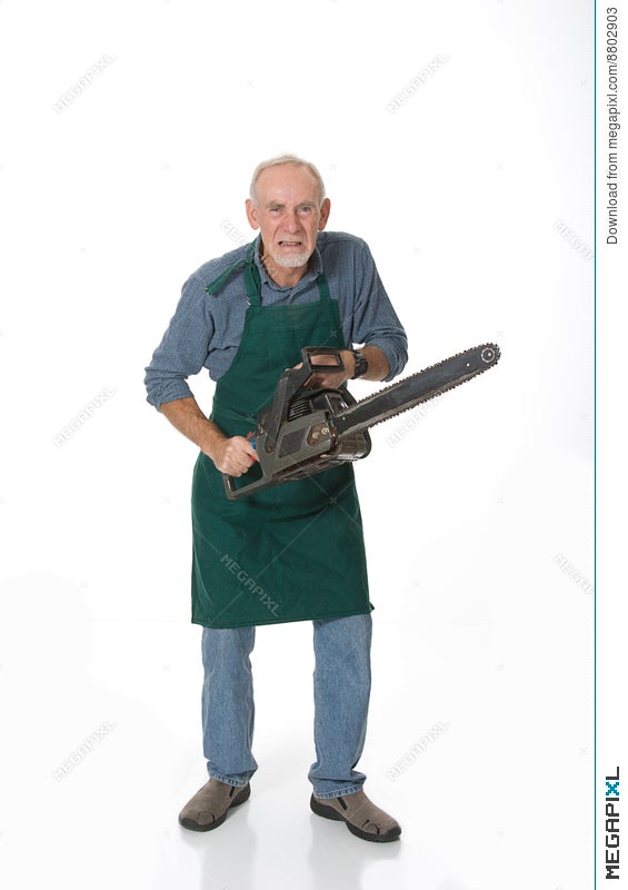 Crazy Old Man With Gun