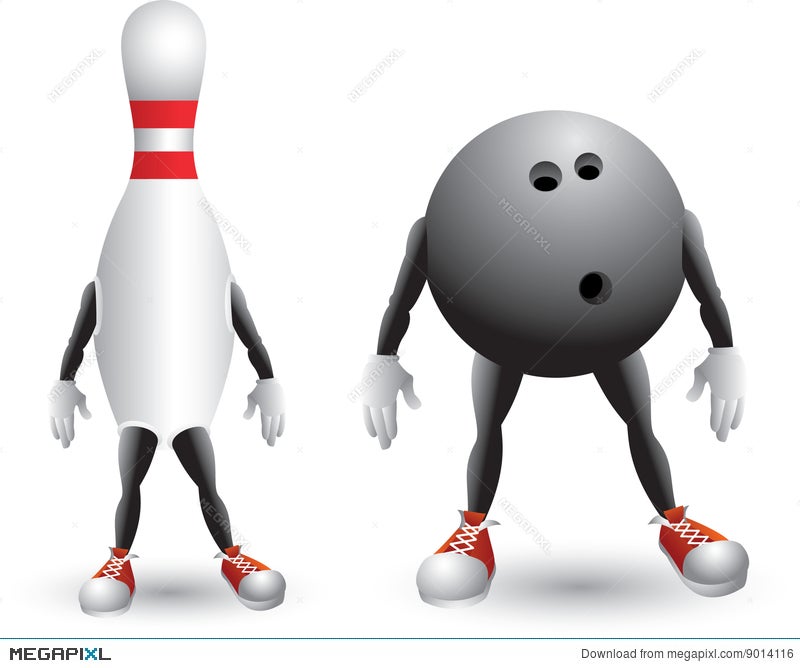 Isolated Bowling Ball And Pin Cartoon Character Illustration 9014116 ... Isolated Bowling Ball And Pin Cartoon Character Illustration 9014116 ...