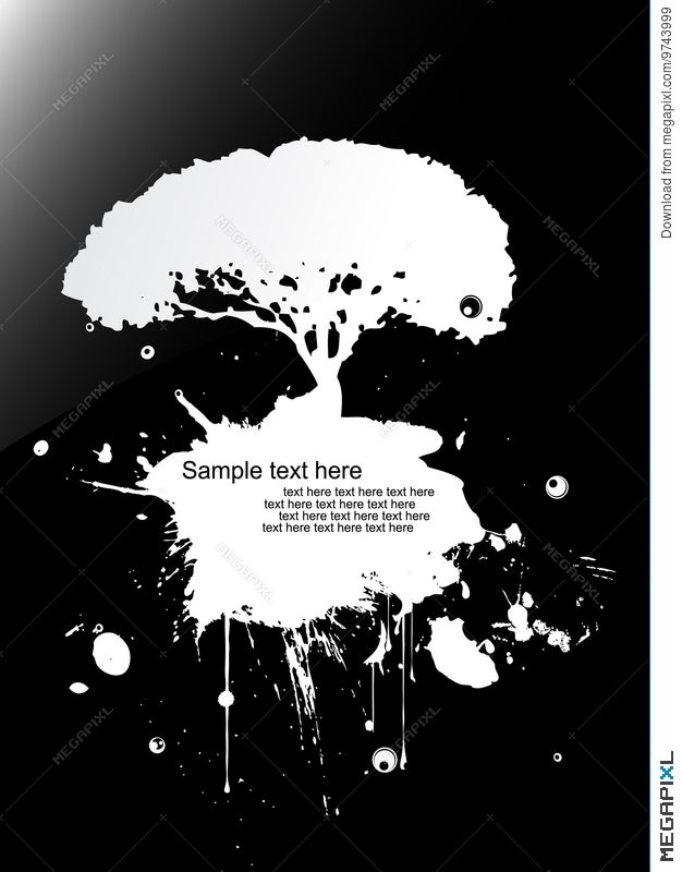 Vector Illustration Of A Modern Grunge Tree Illustration 9743999 - Megapixl