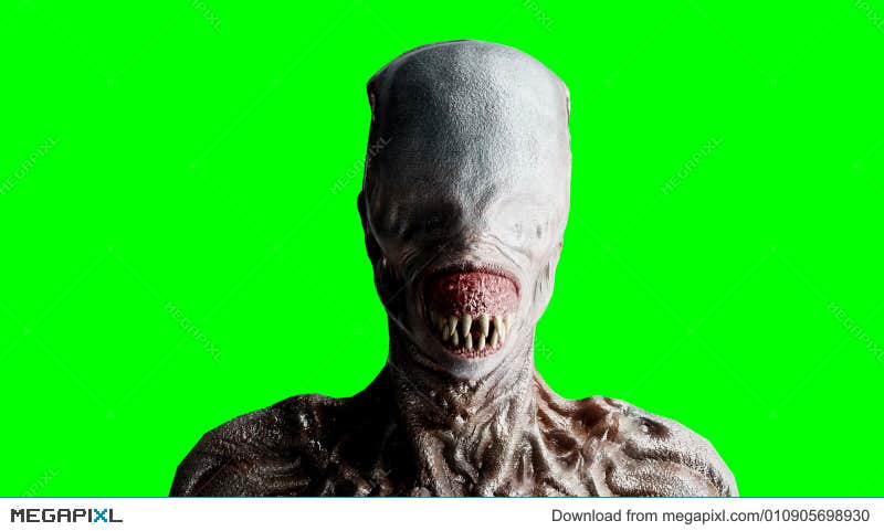 Green Alien Green Screen Background Stock Video Footage by Megapixl