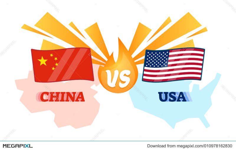 Usa Versus China Competition Symbol Clipart And Illustrations