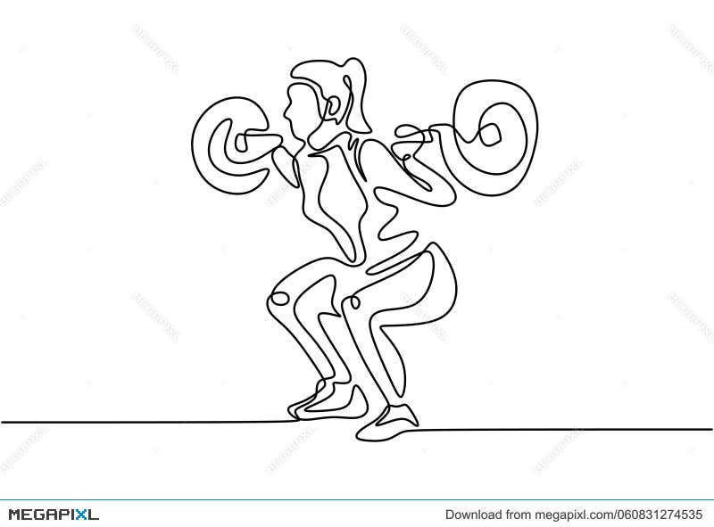 Athlete Female Working Out Character Clipart And Illustrations