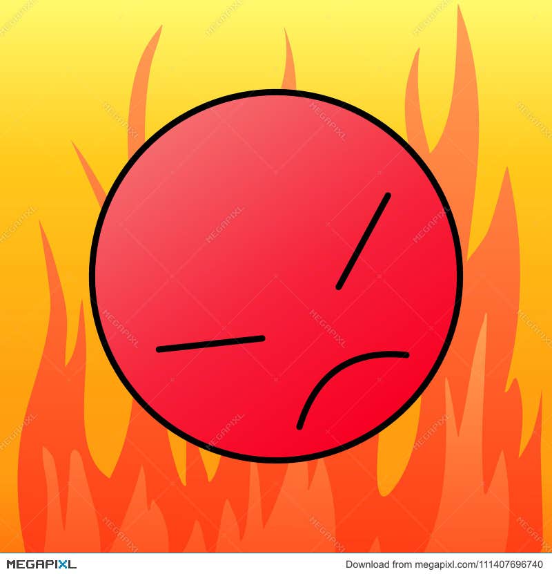 Angry Mad Face Cartoon Web Signs Emotion Round Character Message Vector ...