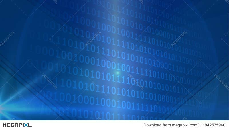 No People Binary Coding Data Processing Spot Light Blue Technology Background Cyber Security ...