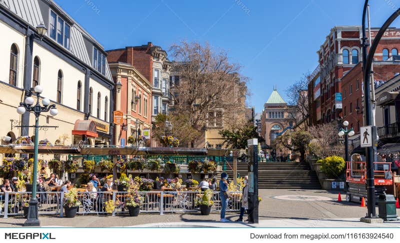 Bastion Square Historic Mall Victoria Market Arch Staircase Stair Gate ...