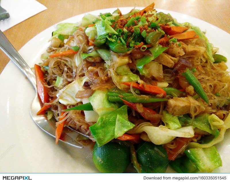 Fried Bihon Filipino Noodle Stock Images by Megapixl