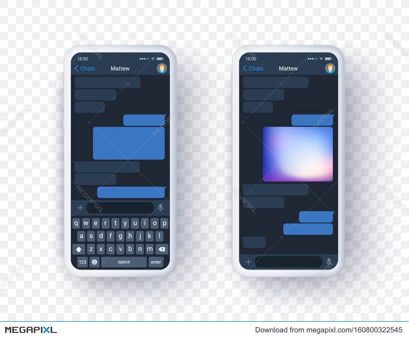 Text Message Vector Chat Bot Bubble Set Template Modern Mobile ...