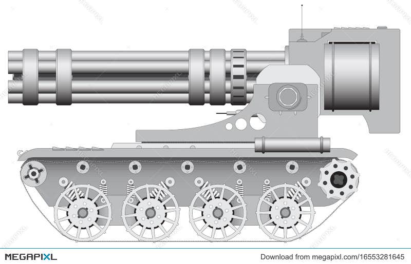Mini Guns Clipart And Illustrations
