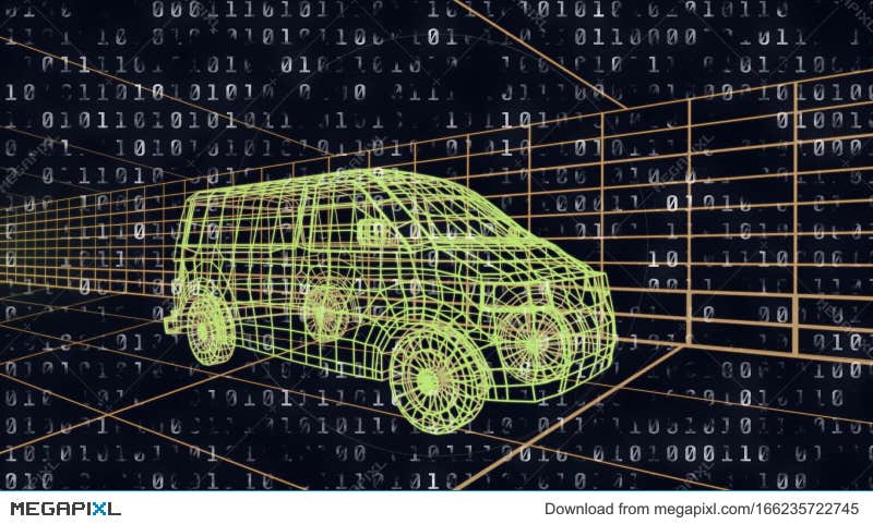 No People Animation Scope Pulsing Binary Coding Data Processing Van Drawing Car Engineering ...