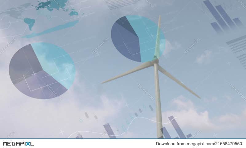 No People Animation Statistic Processing Wind Turbine Global Warming ...