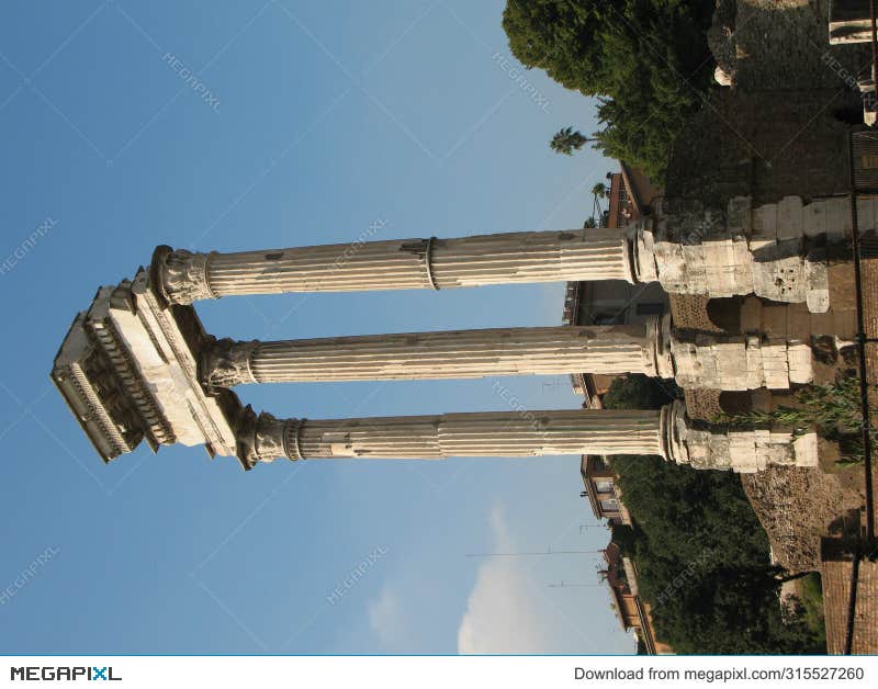 Ancient Pillars Forum Romanum Stock Images by Megapixl