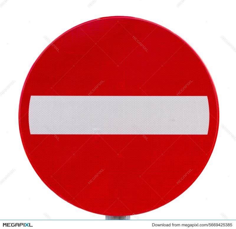 Reflective No Entry Sign Stock Images by Megapixl