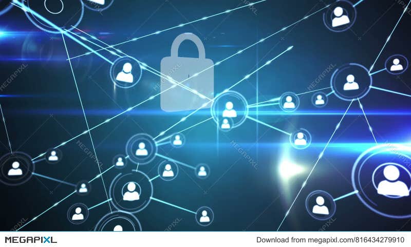 No People Digital Animation Network Profile Icon Security Padlock ...