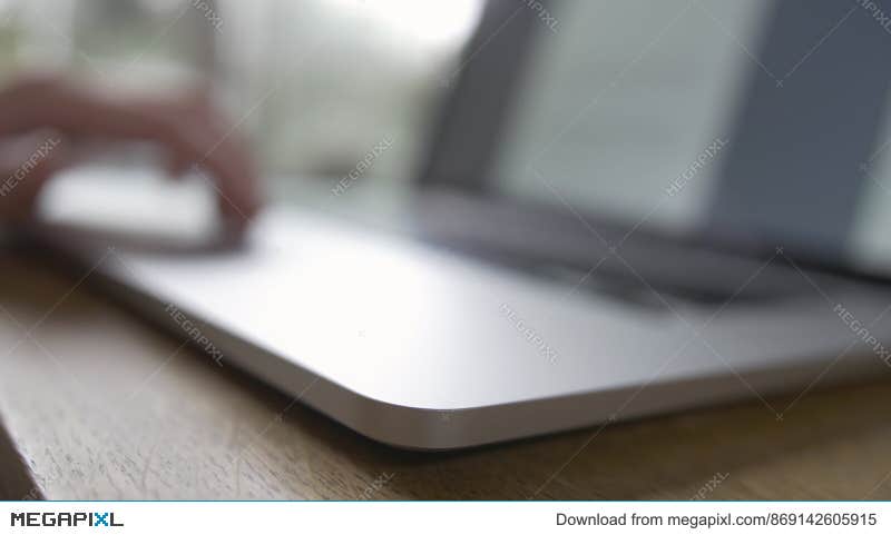 Reading Scrolling Trackpad Laptop Computer Stock Video Footage by Megapixl