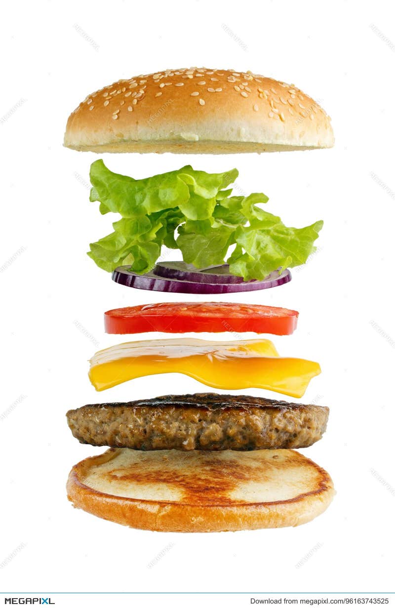 Exploded View Hamburger Stock Images by Megapixl