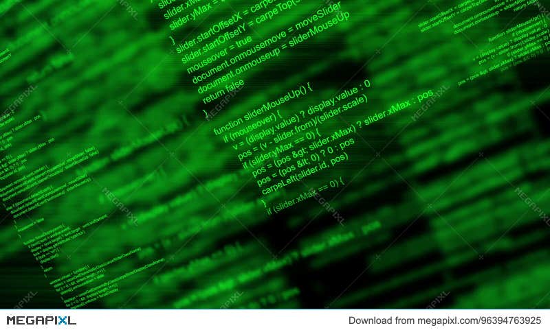 Abstract Animated Computer Script Programming Code As Technology